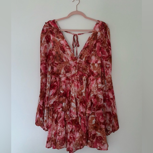 SHEIN | Dresses | Shein Multicolor Sundress With Bishop Sleeves | Poshmark
